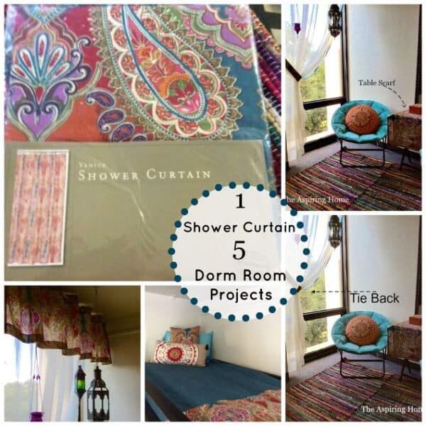 1 Shower Curtain-5 Easy Projects! | The Aspiring Home