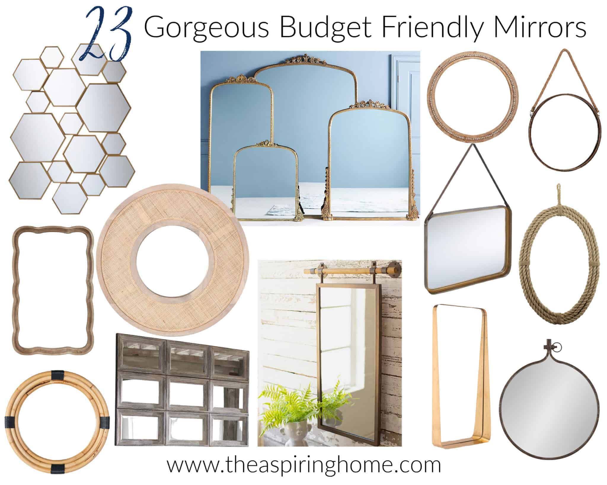 23 Gorgeous Budget-Friendly Mirrors | The Aspiring Home Interiors
