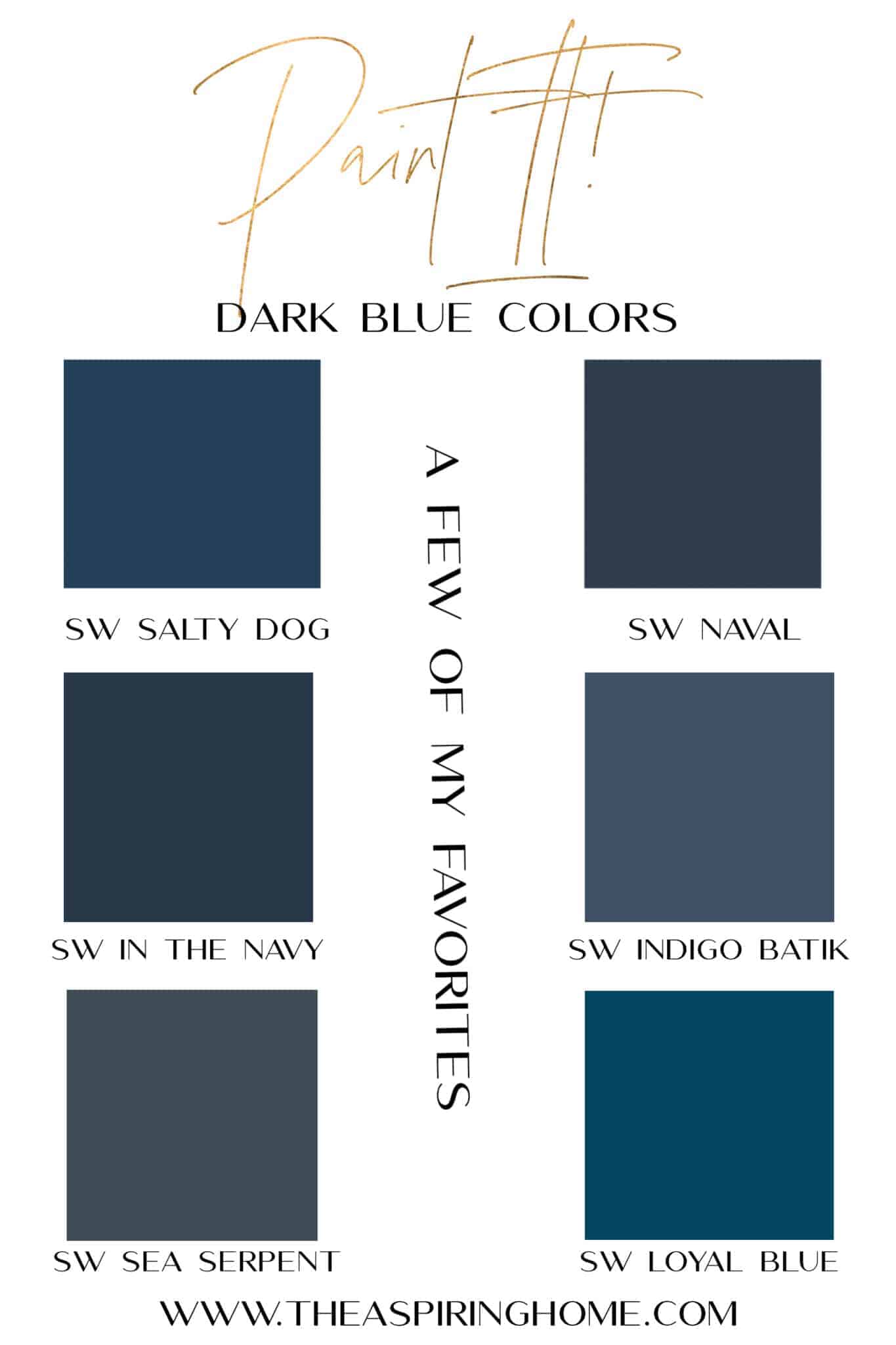The Best Dark Blue Paint Colors | The Aspiring Home