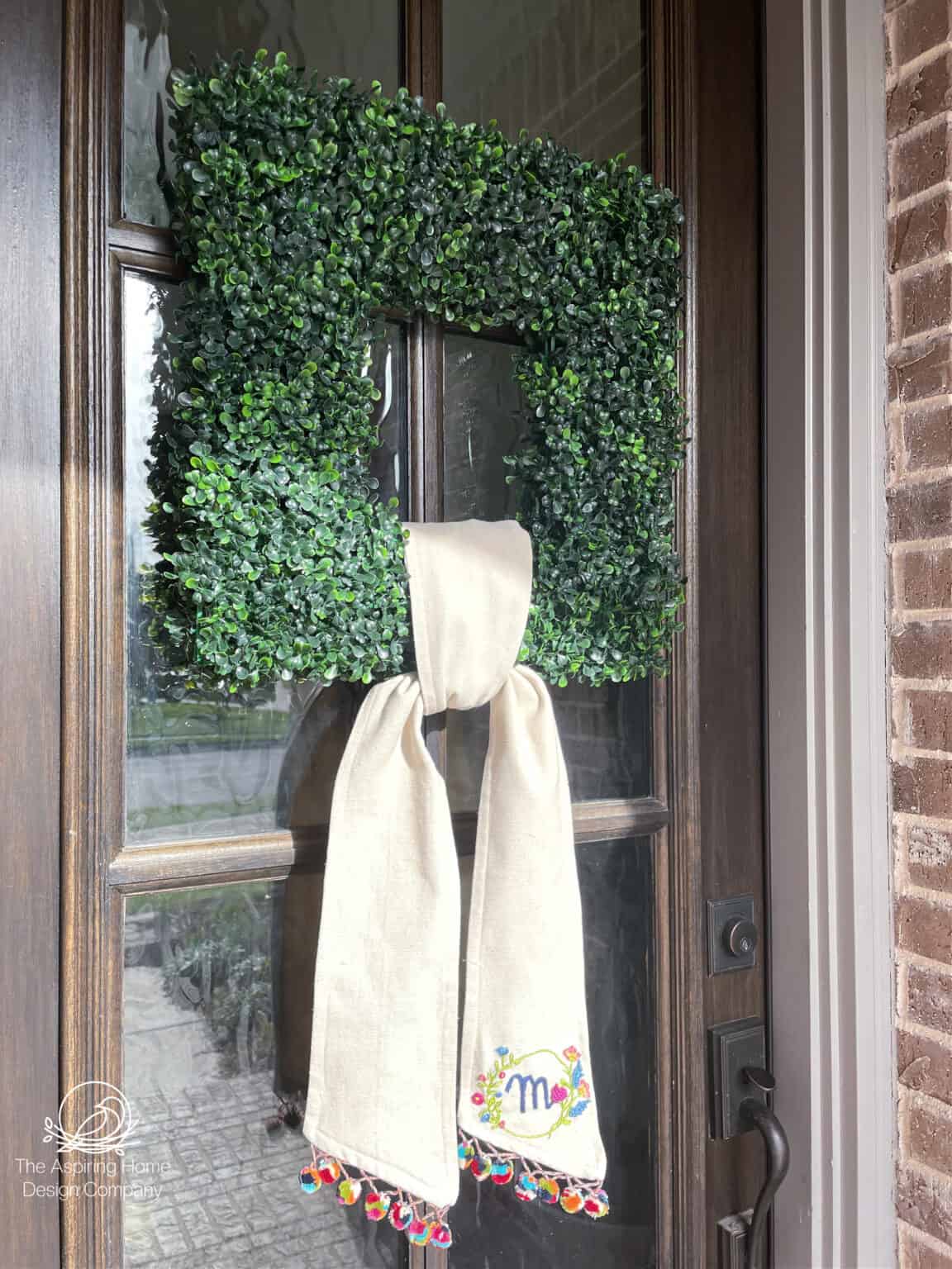 Make This Wreath Sash From Painter's Canvas Drop Cloth